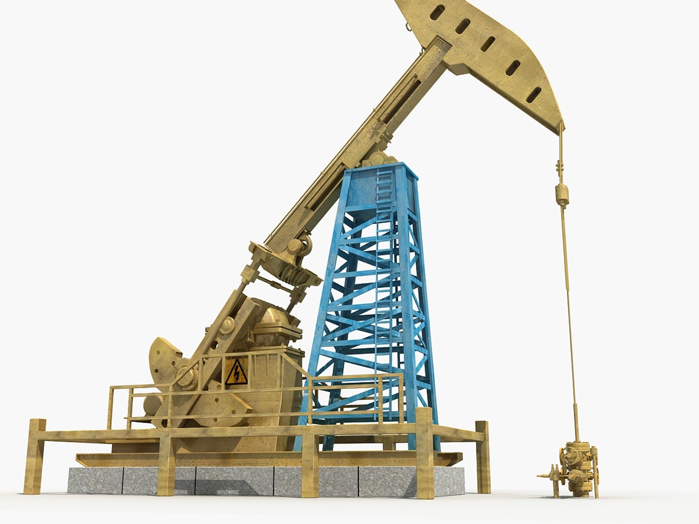 3d oil pump jack model