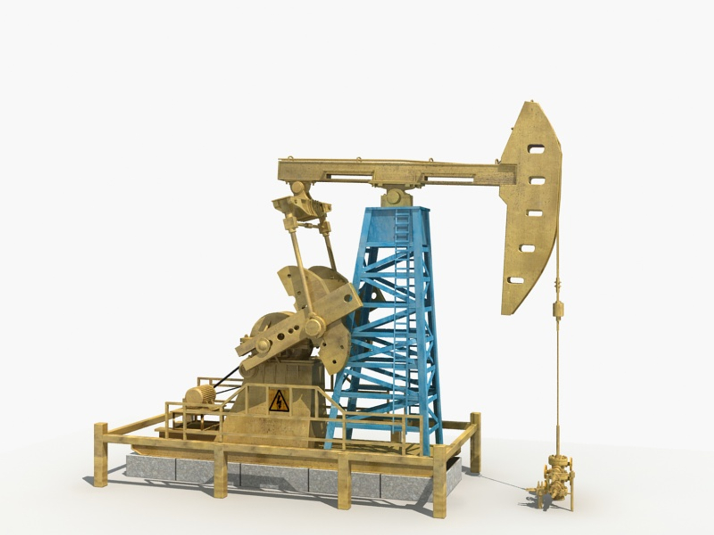 3d oil pump jack model