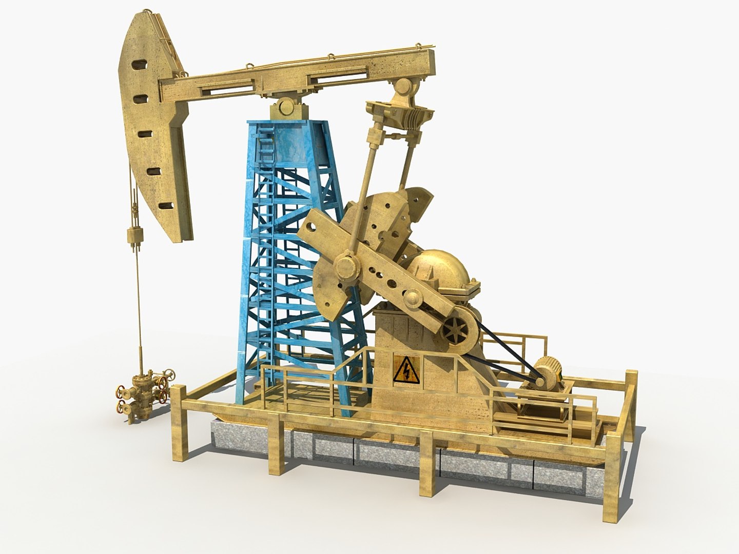 3d oil pump jack model