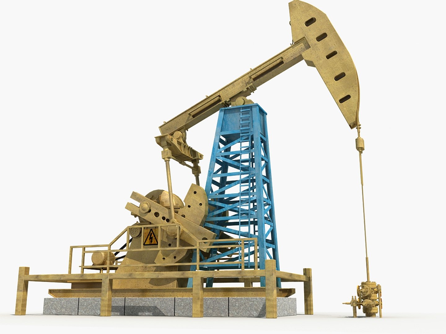3d oil pump jack model