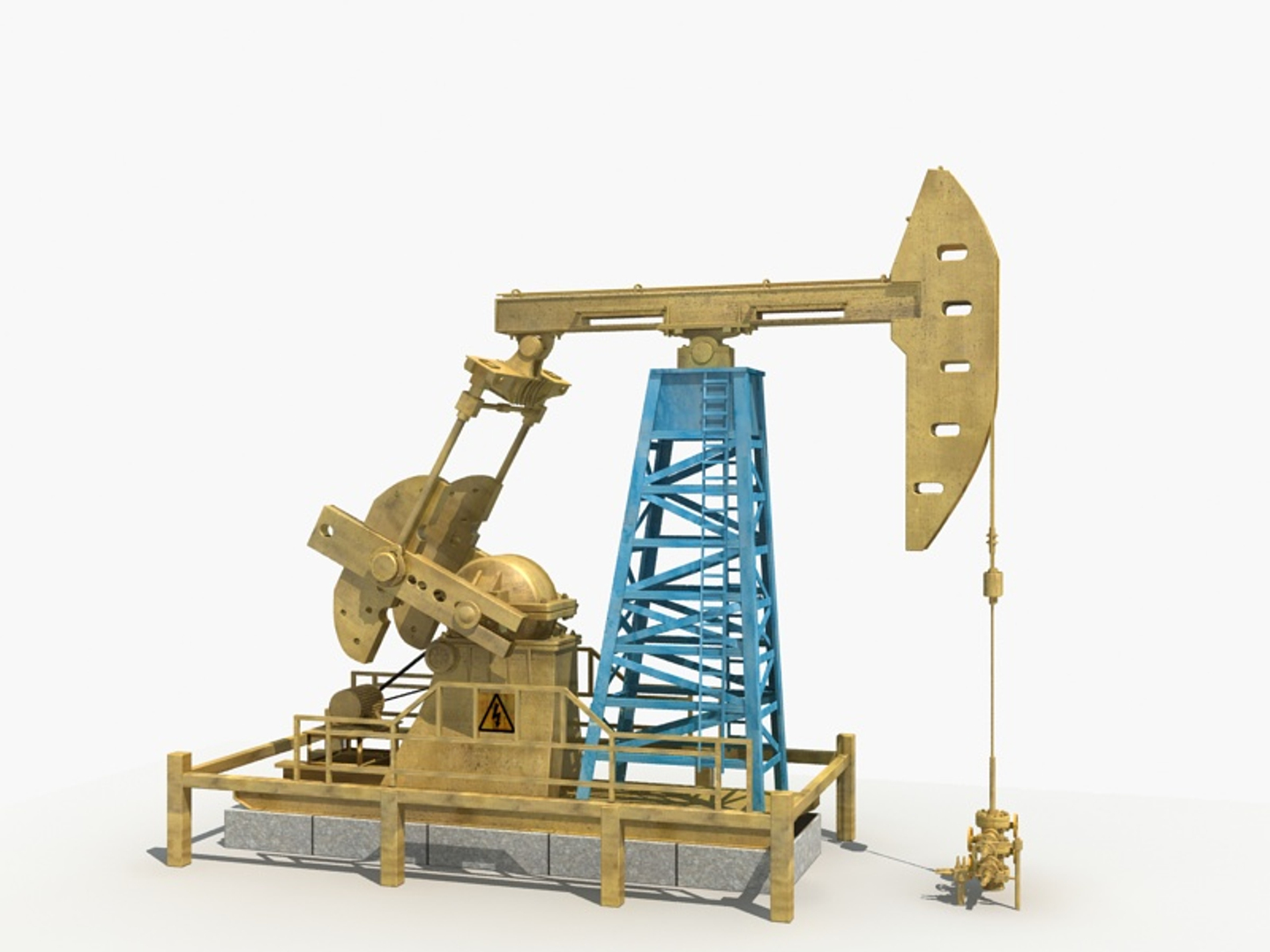 3d oil pump jack model