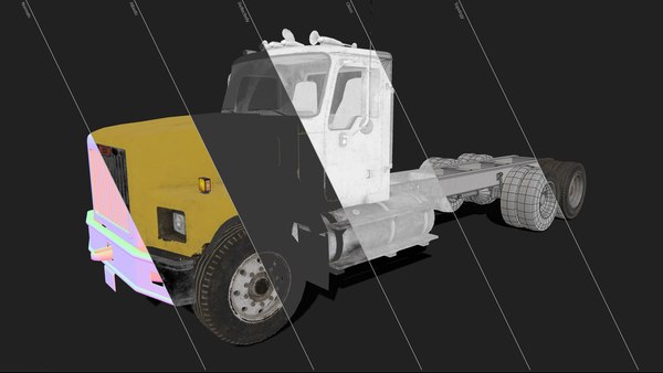 3D Classic Truck - Yellow - Low Poly - TurboSquid 2001456