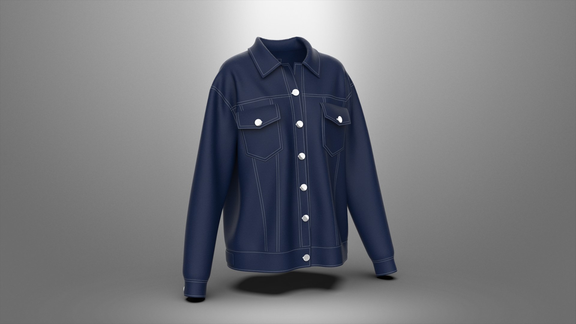 Icon Denim Jacket 3D Model - TurboSquid 1991127