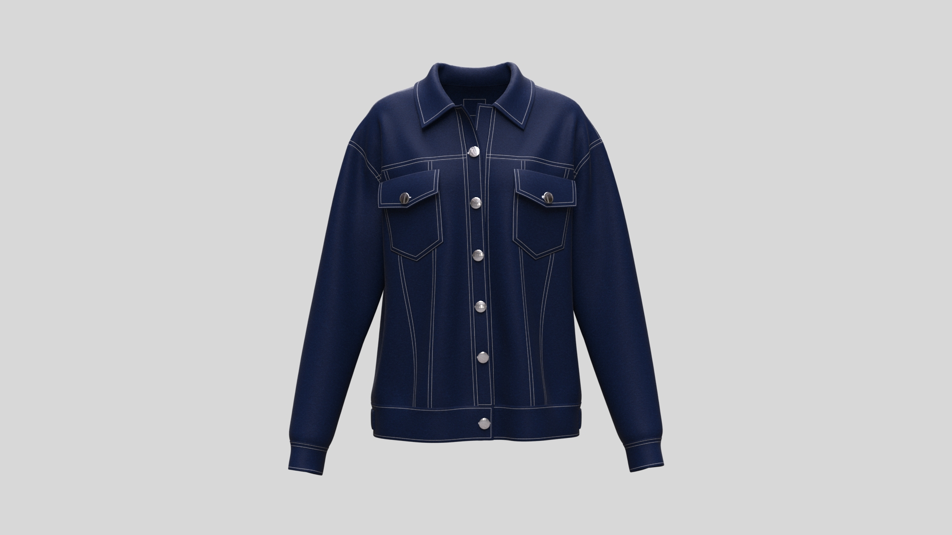 Icon Denim Jacket 3D Model - TurboSquid 1991127