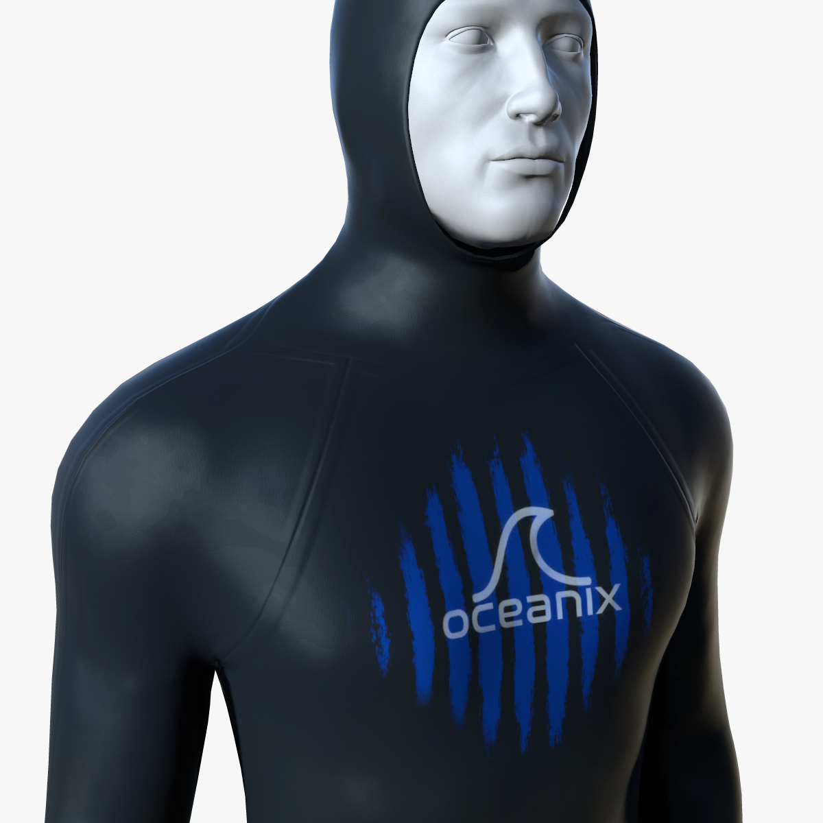 3d diving suit wetsuit flippers model