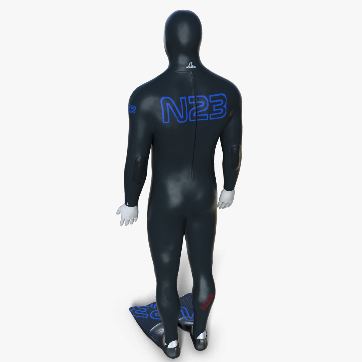 3d diving suit wetsuit flippers model