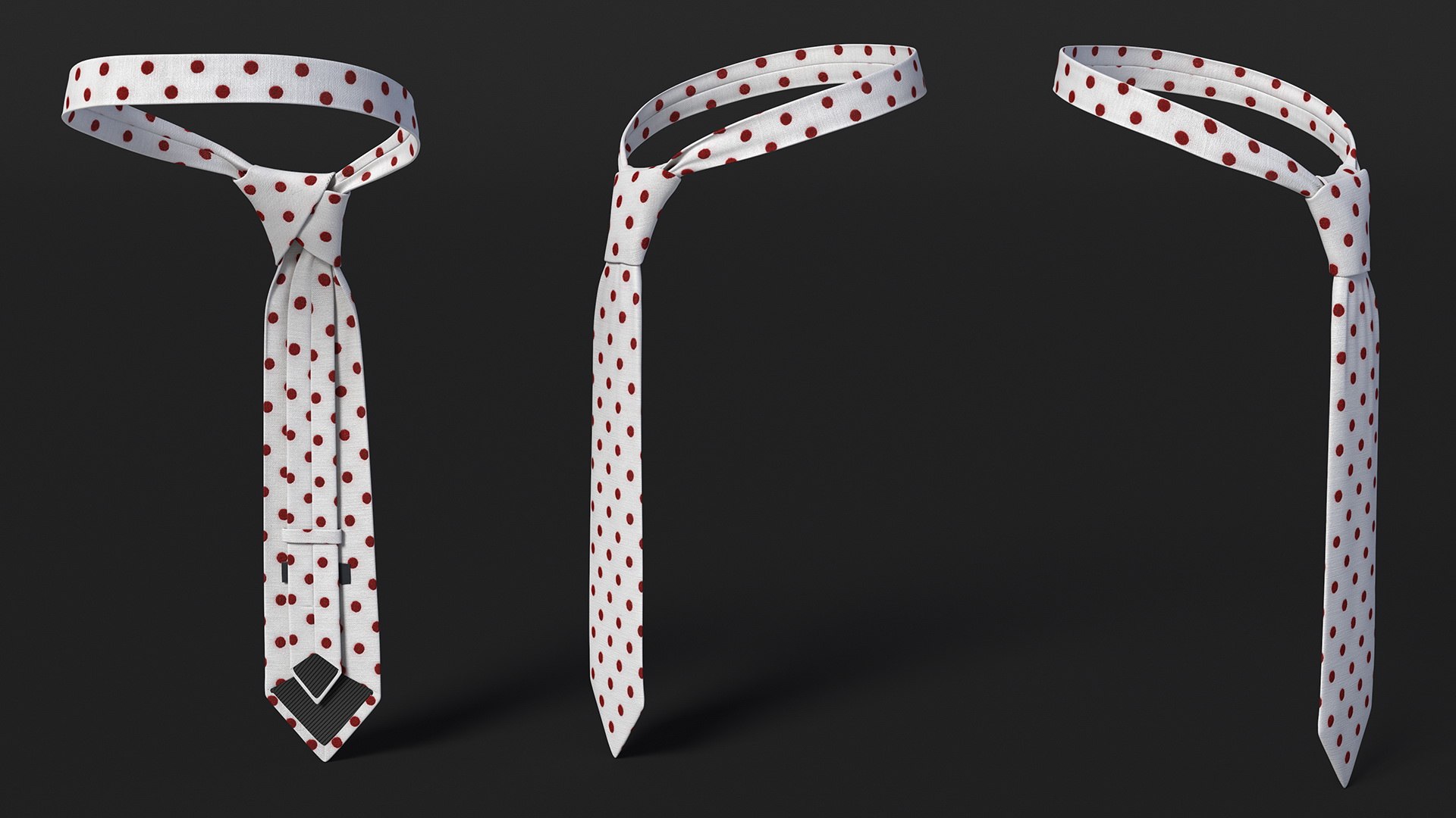 Classic Polka Dot Necktie 3D Model - TurboSquid 2200239