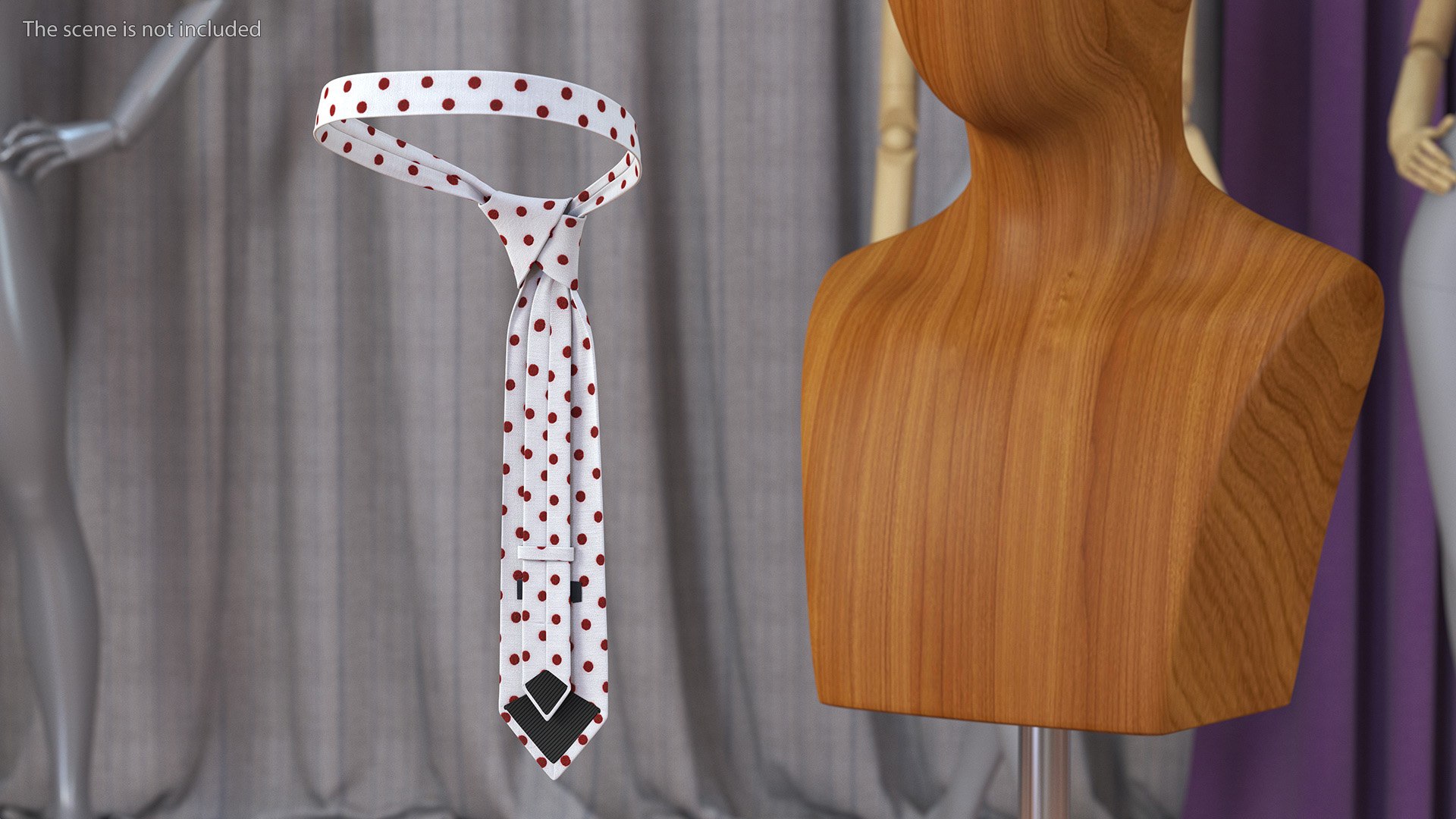 Classic Polka Dot Necktie 3D Model - TurboSquid 2200239