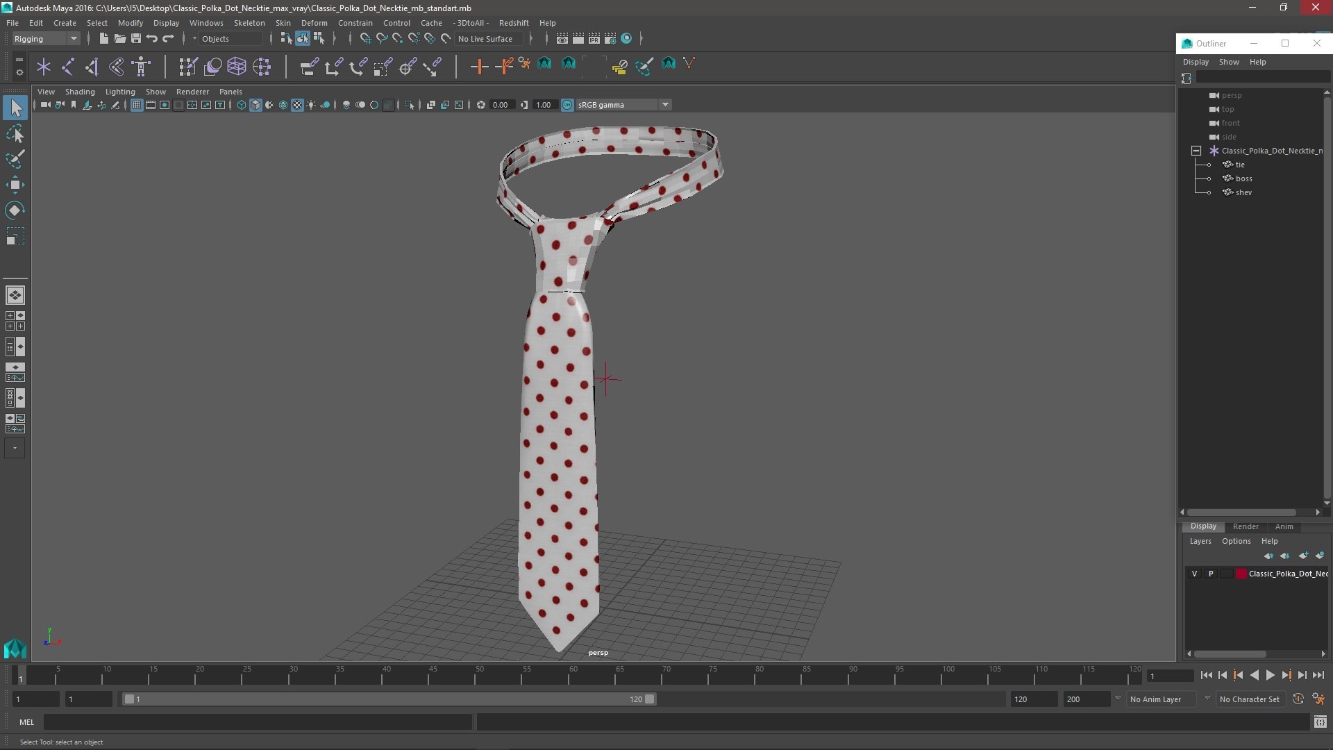 Classic Polka Dot Necktie 3D Model - TurboSquid 2200239