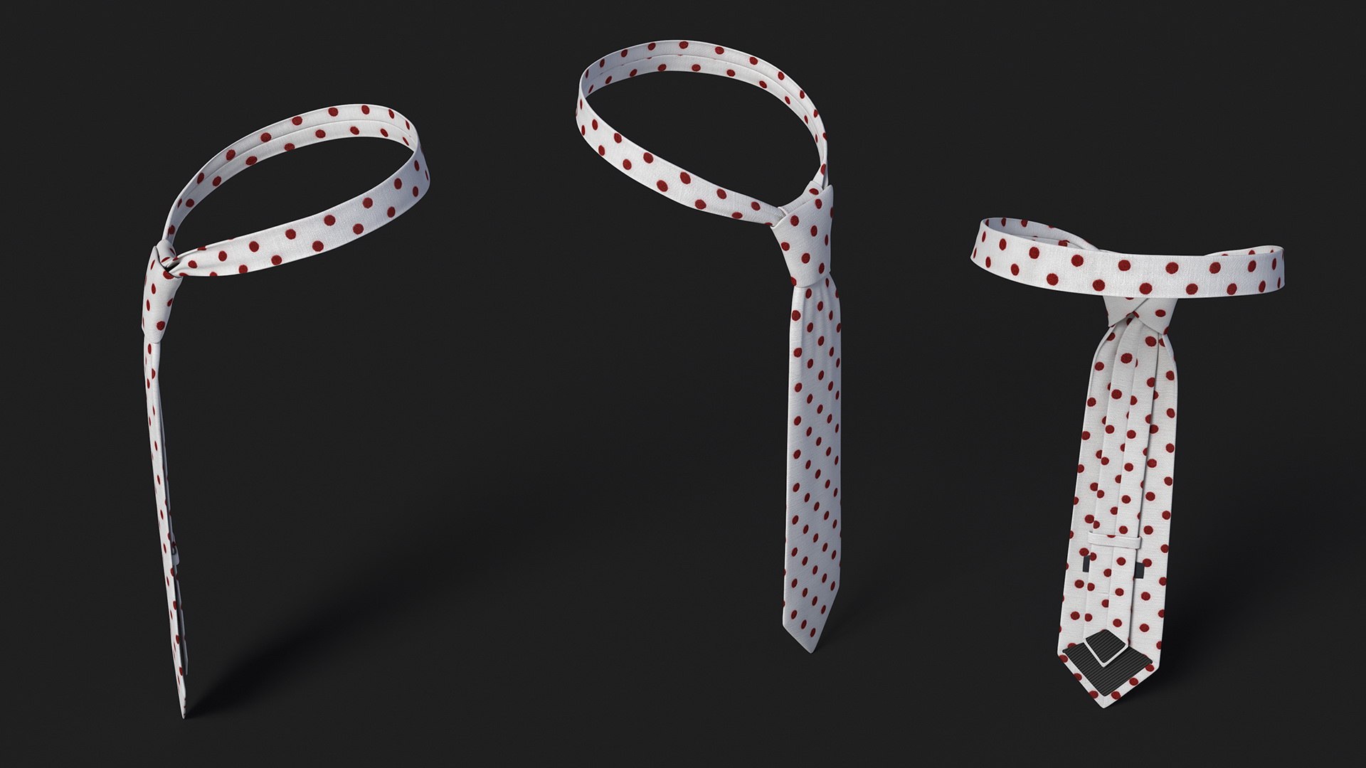 Classic Polka Dot Necktie 3D Model - TurboSquid 2200239