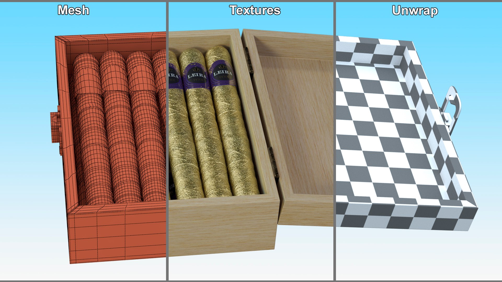 3D Box Of Leira Long Cannabis Cigar In Foil - TurboSquid 2314017
