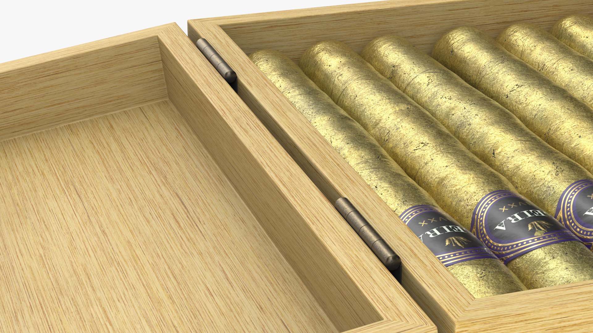 3D Box Of Leira Long Cannabis Cigar In Foil - TurboSquid 2314017