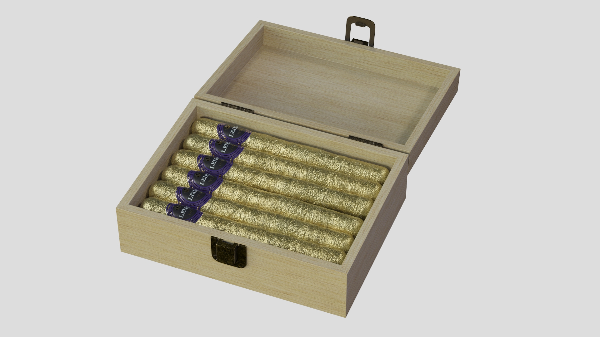 3D Box Of Leira Long Cannabis Cigar In Foil - TurboSquid 2314017