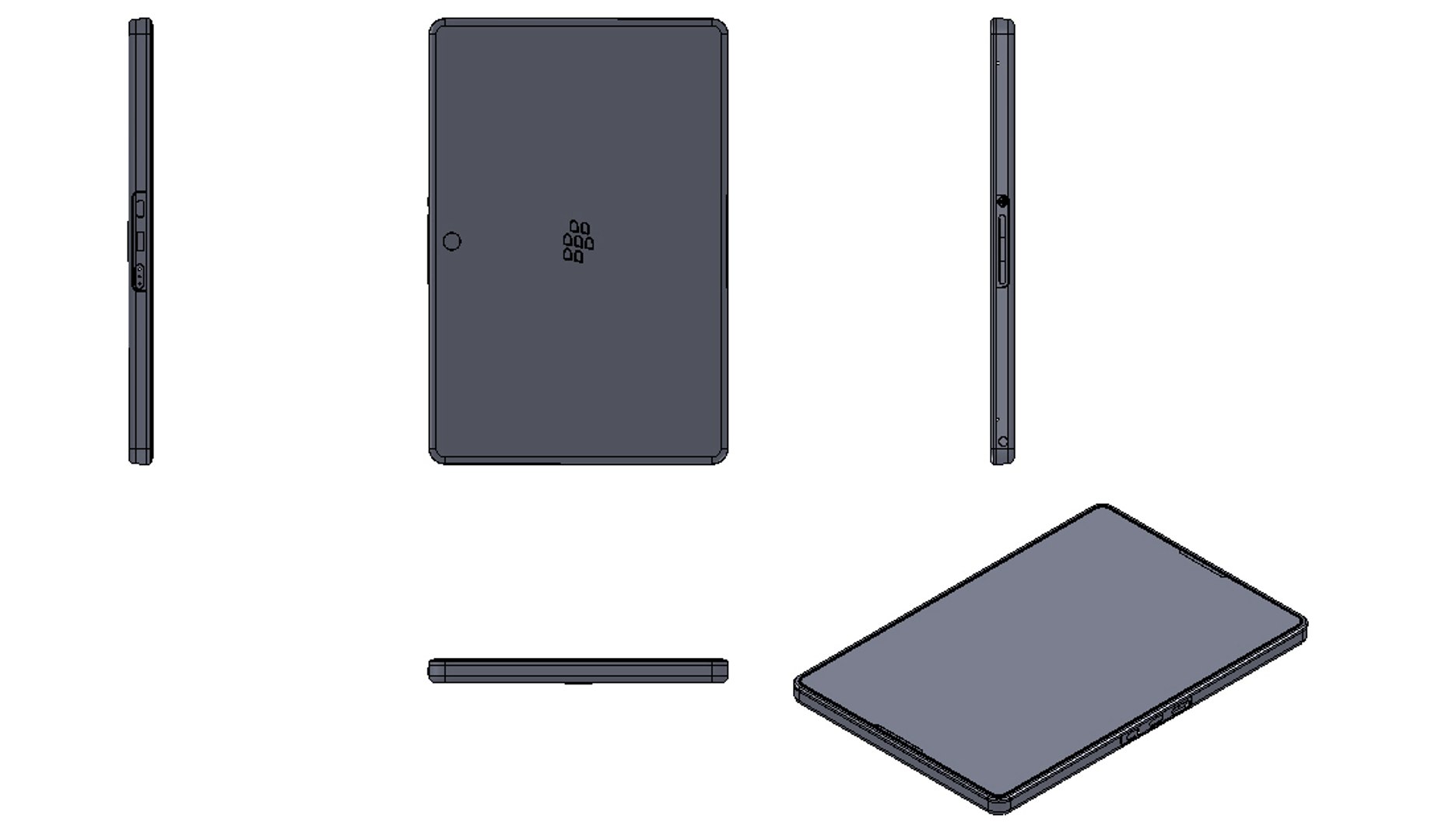 Playbook Blackberry Rim 3d Model