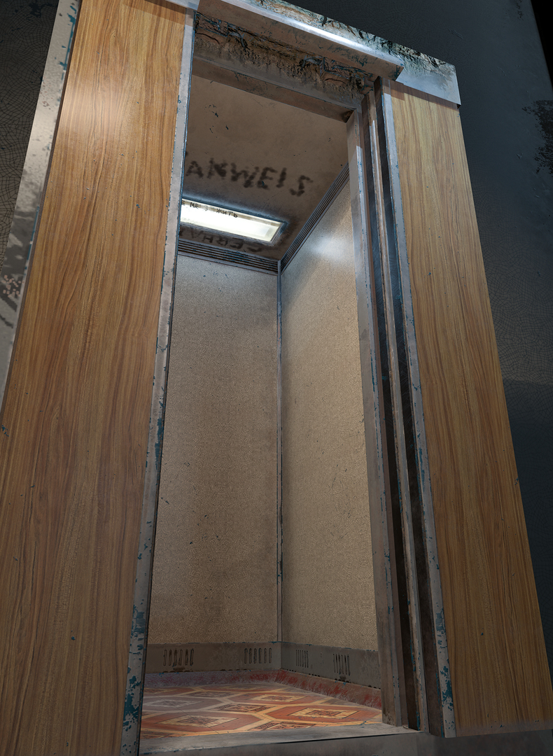 modelo 3d Antiguo ascensor soviético - TurboSquid 1680909