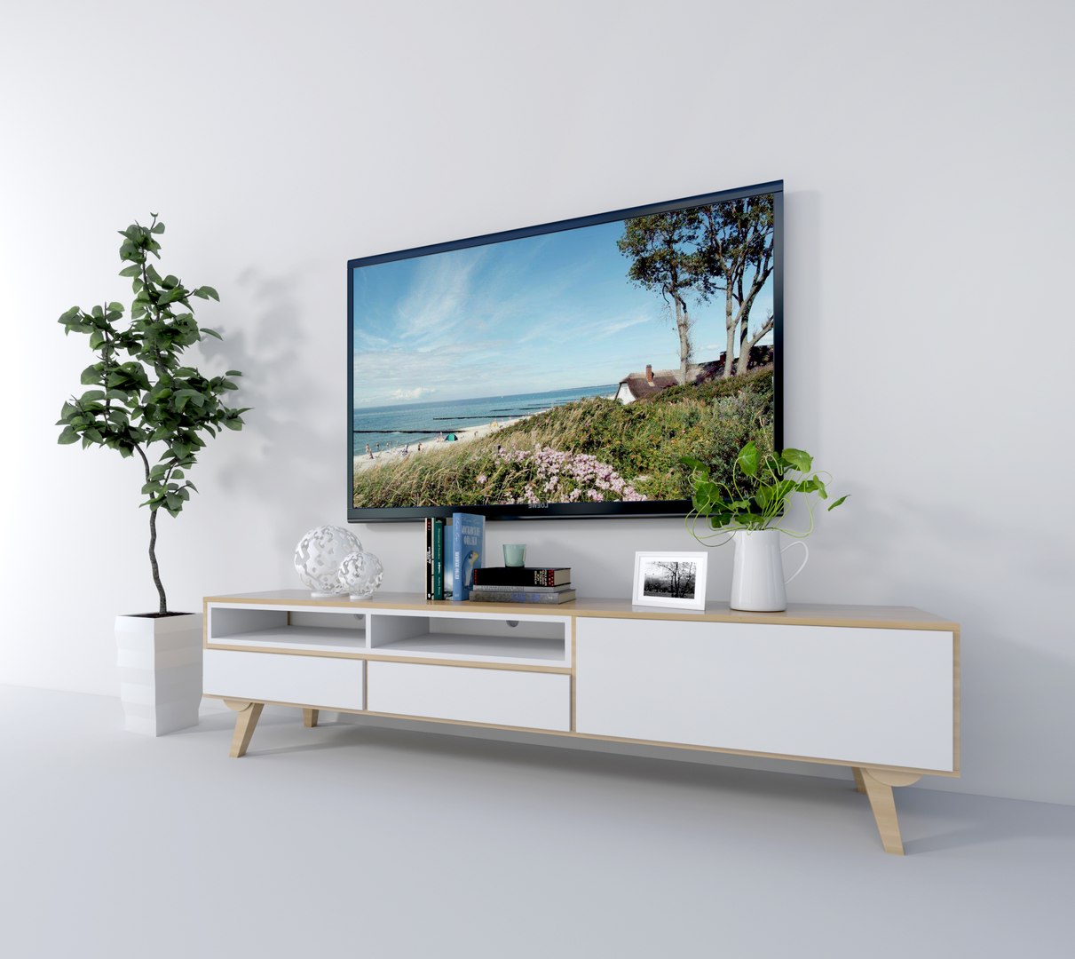 Nordic TV Cabinet 3D model - TurboSquid 2102550