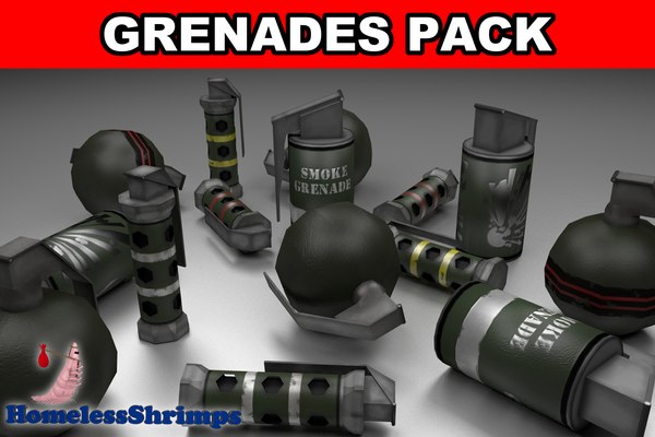 pack grenades 3d x