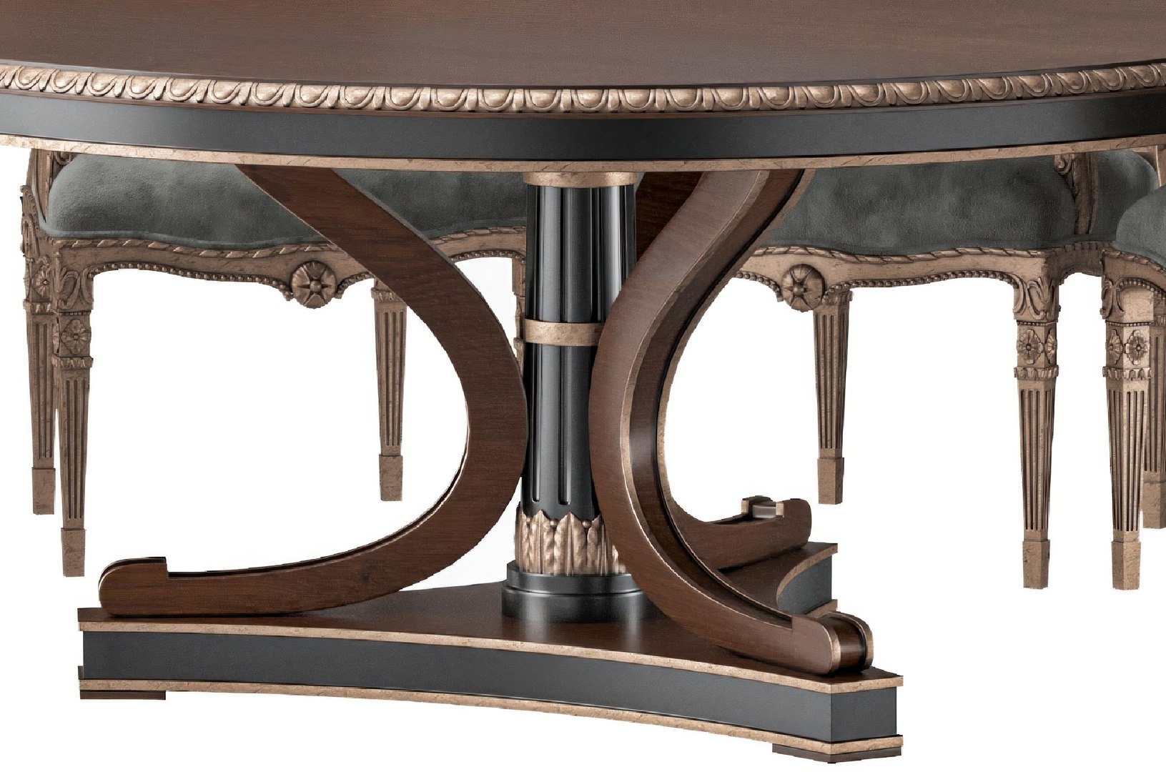 3D Ebanista Luciani Round Dining Table And Chair - TurboSquid 2119346