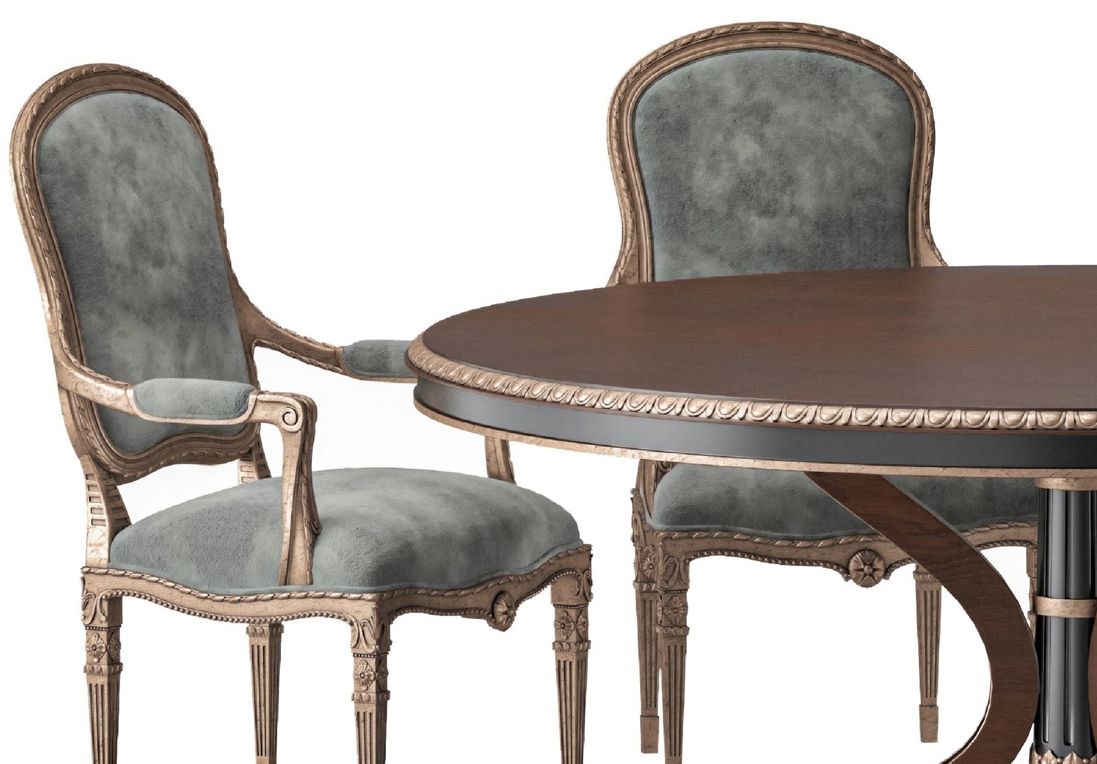 3D Ebanista Luciani Round Dining Table And Chair - TurboSquid 2119346