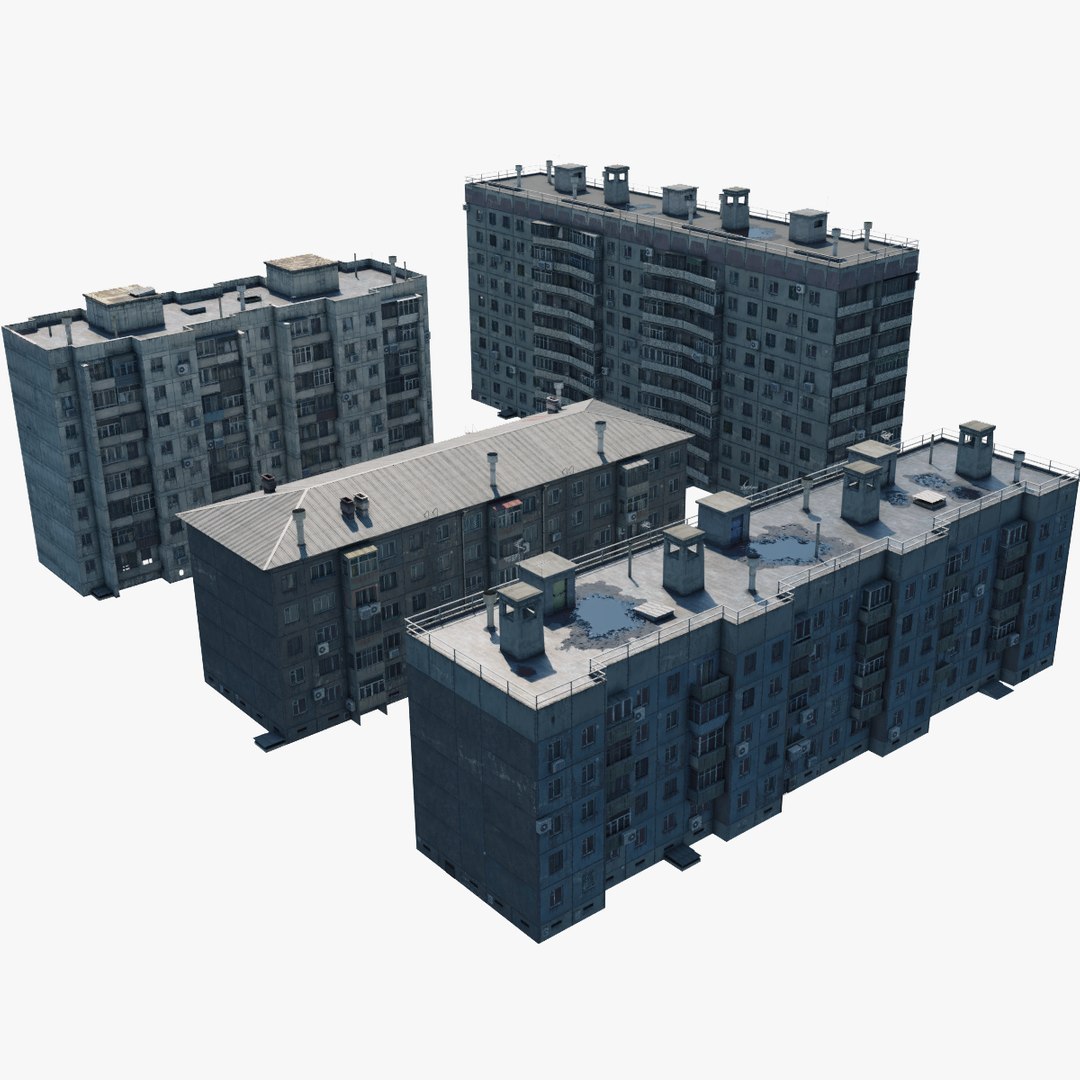 Soviet Building Collection 1 3D Model - TurboSquid 1818593