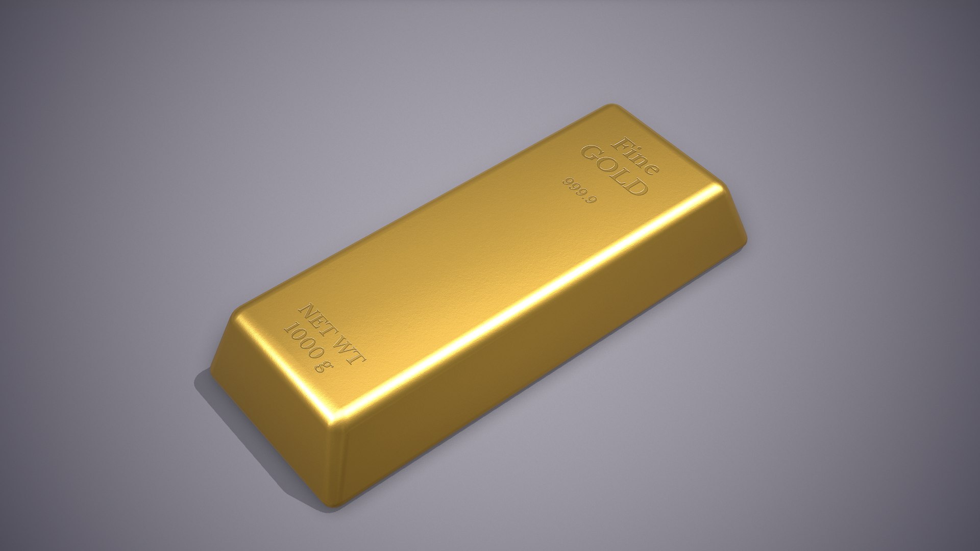 Gold Bar 3D - TurboSquid 2160916