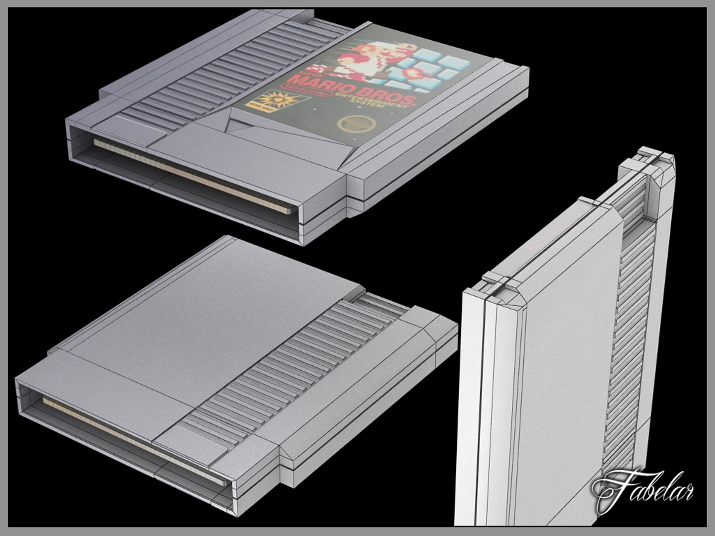 3d Model Nintendo Nes Cartridge
