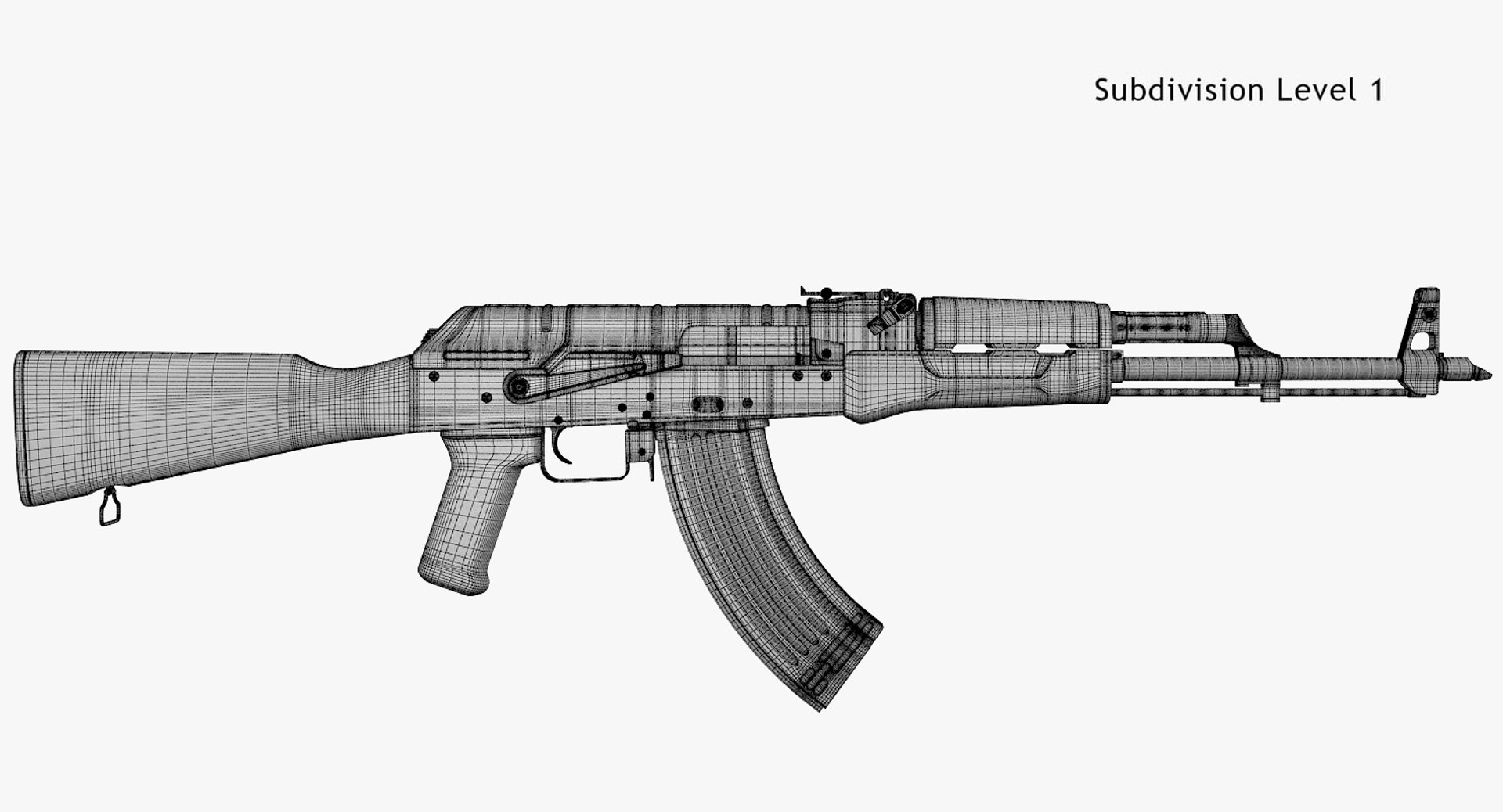 3D assault rifle akm model - TurboSquid 1389165