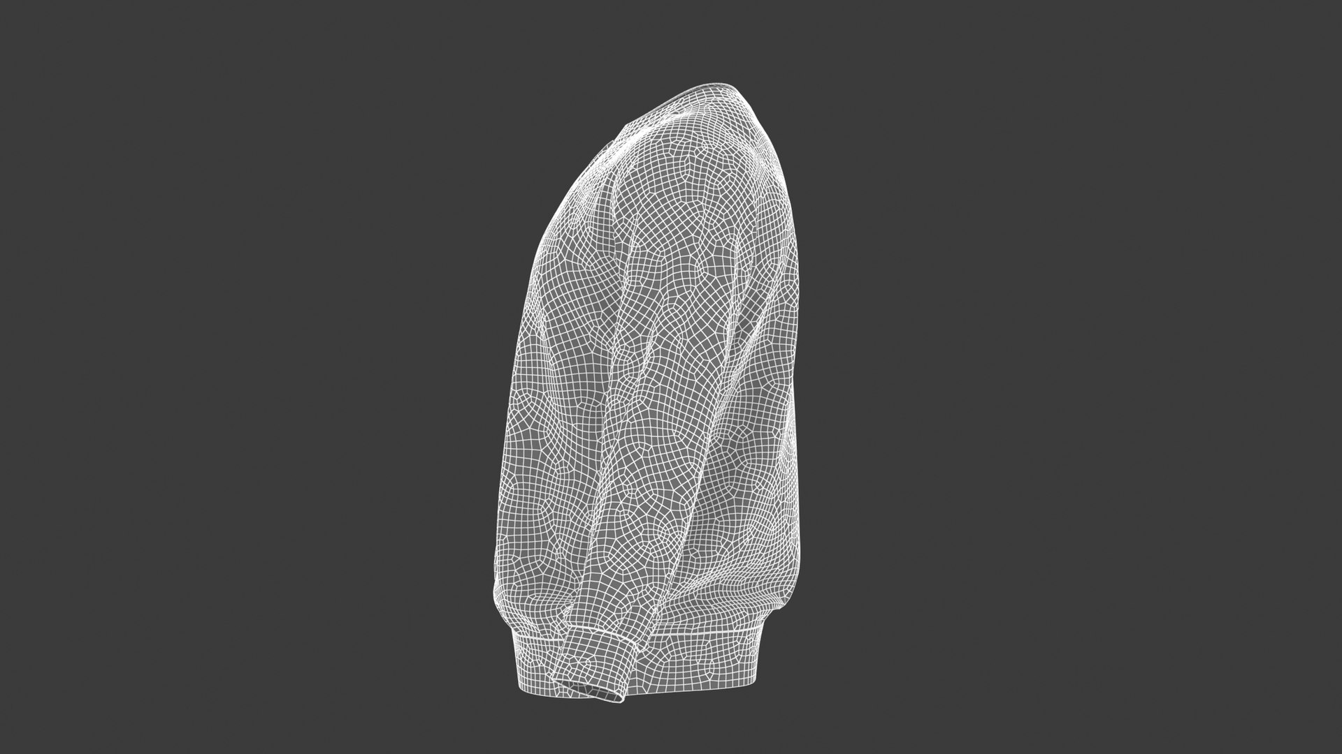 Sweatshirt For Men White 3D model - TurboSquid 2166364