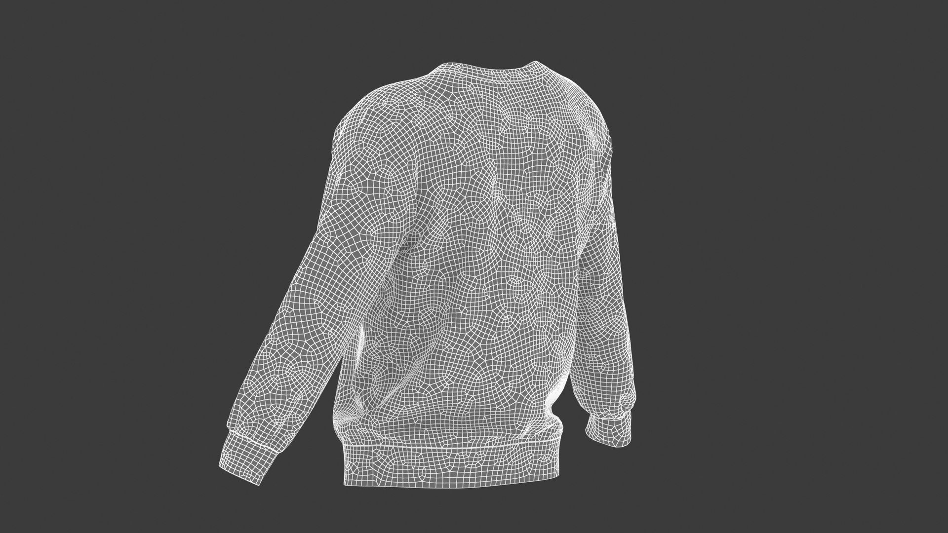 Sweatshirt For Men White 3D model - TurboSquid 2166364
