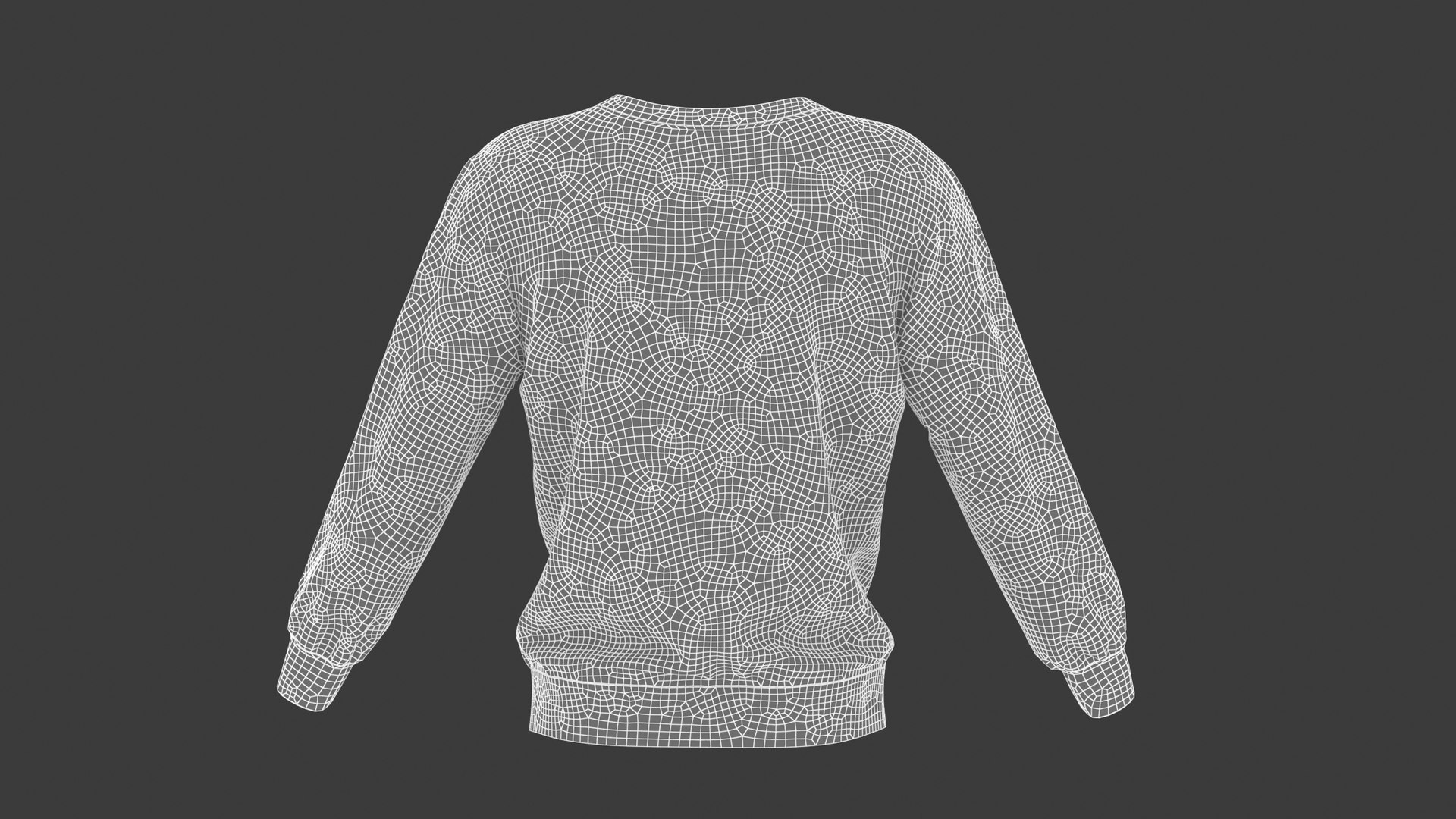 Sweatshirt For Men White 3D model - TurboSquid 2166364