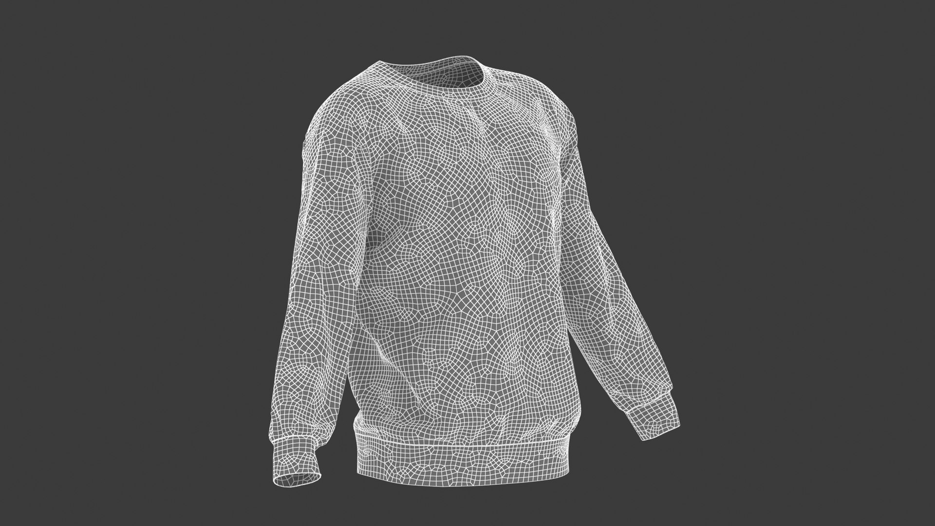 Sweatshirt For Men White 3D model - TurboSquid 2166364