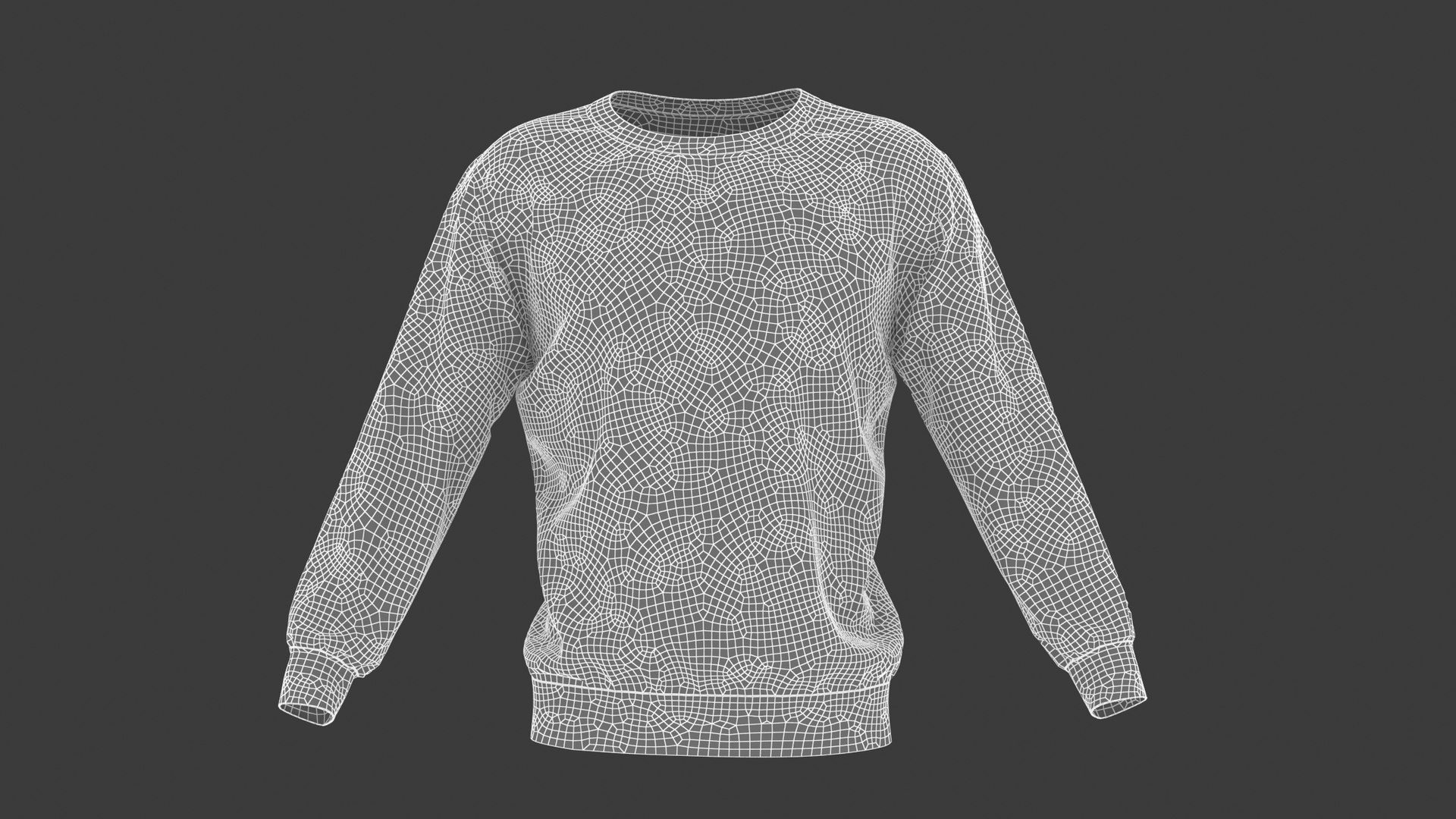 Sweatshirt For Men White 3D model - TurboSquid 2166364