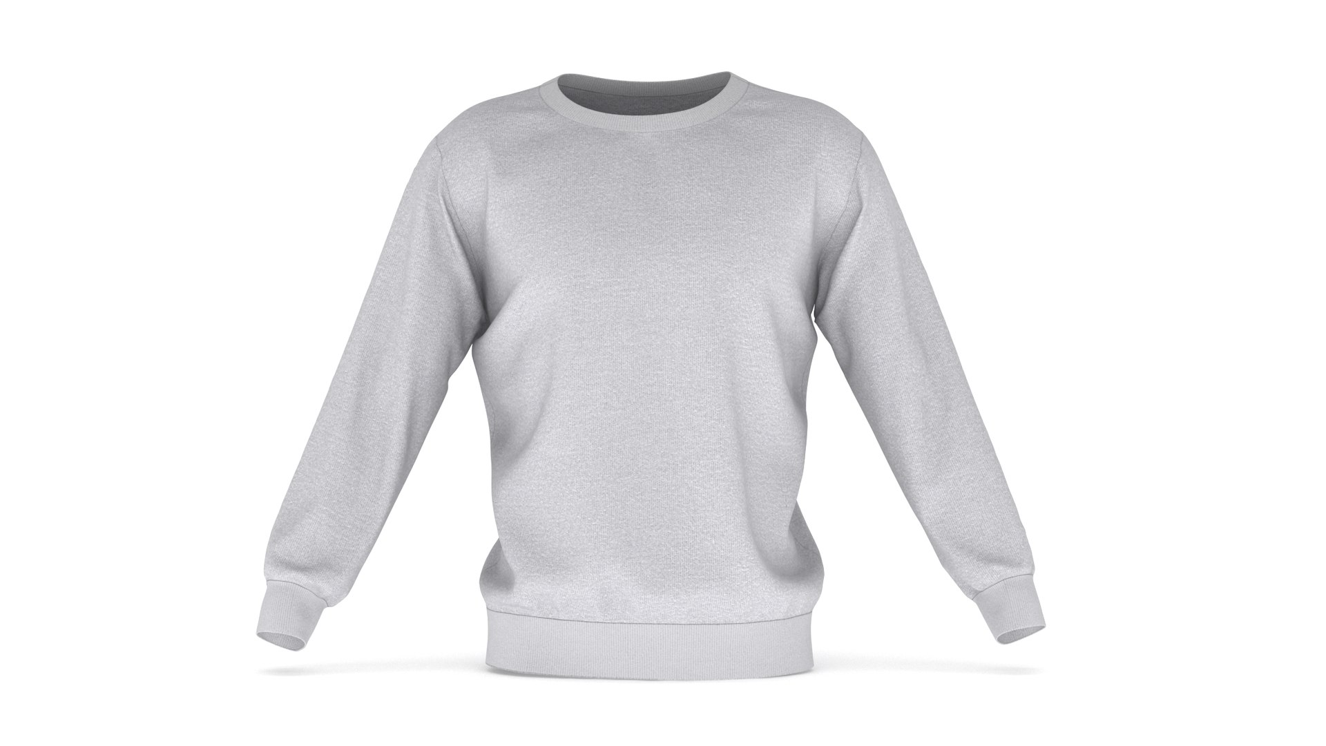 Sweatshirt For Men White 3D model - TurboSquid 2166364