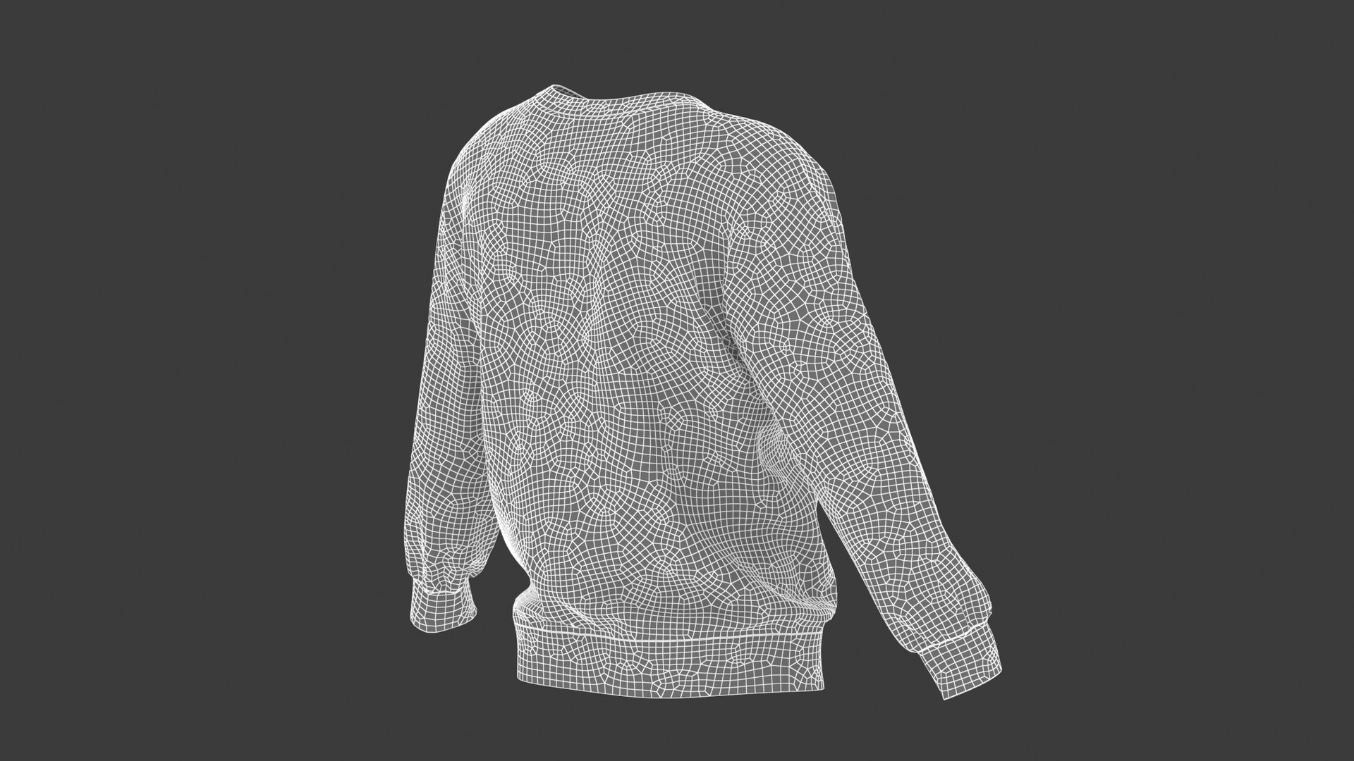 Sweatshirt For Men White 3D model - TurboSquid 2166364