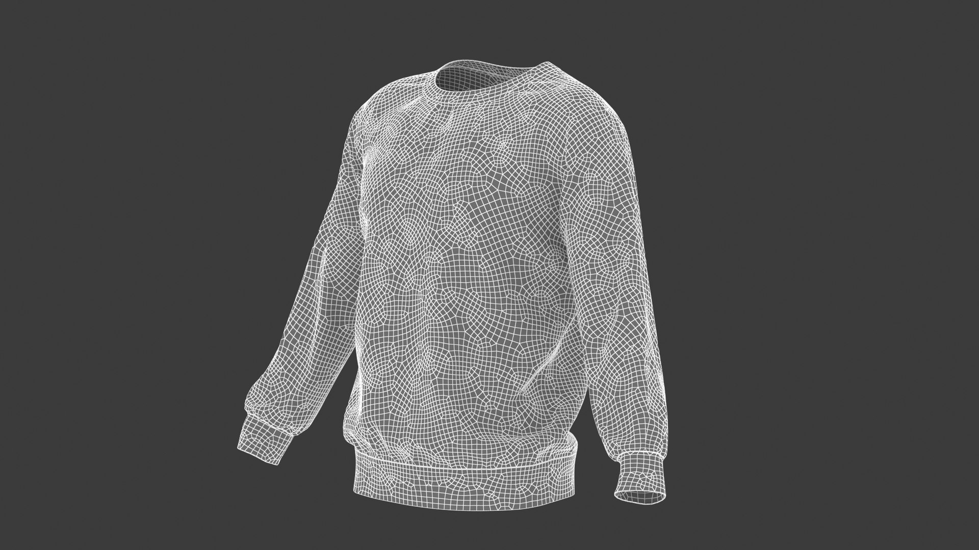 Sweatshirt For Men White 3D model - TurboSquid 2166364