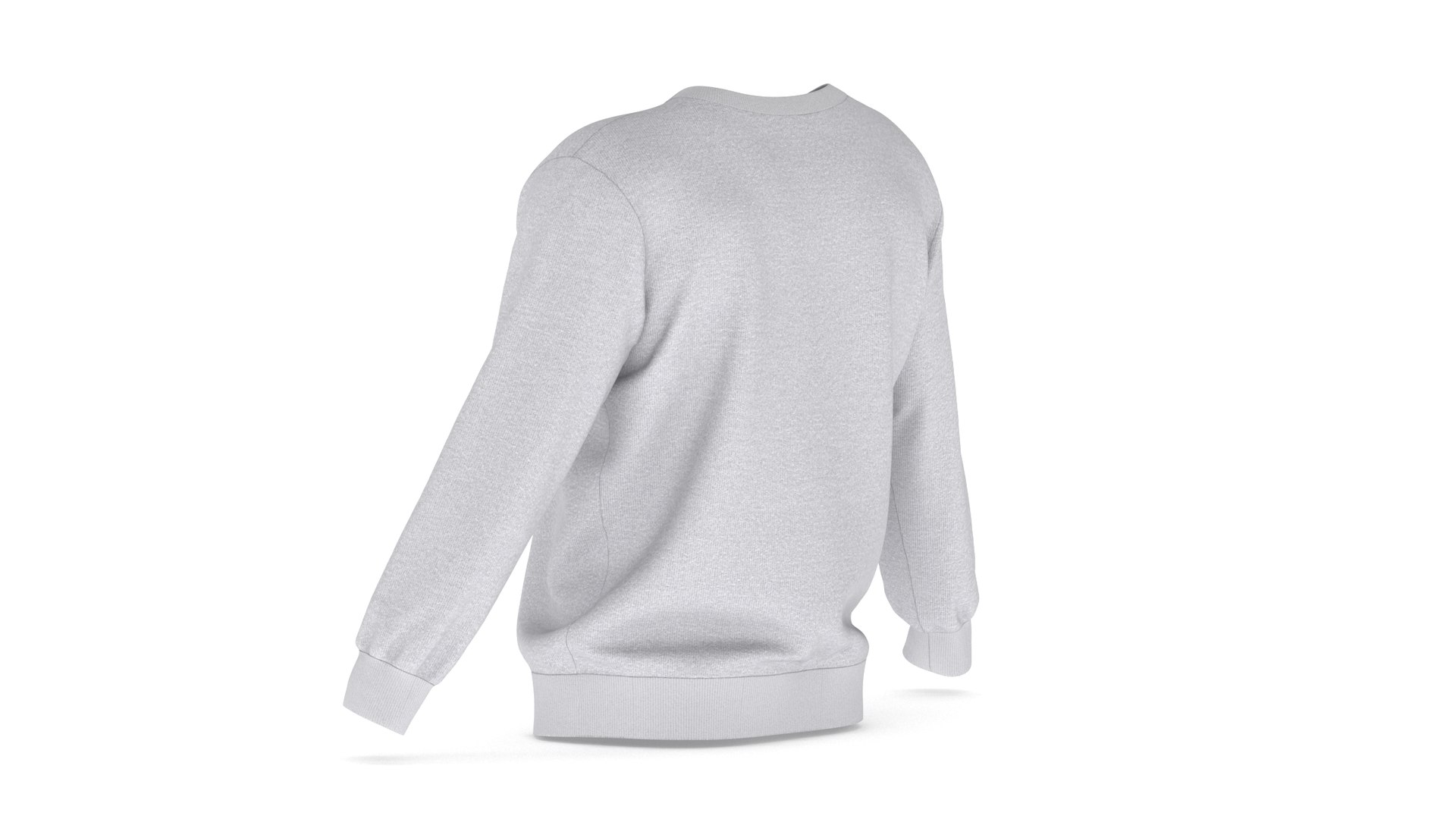 Sweatshirt For Men White 3D model - TurboSquid 2166364