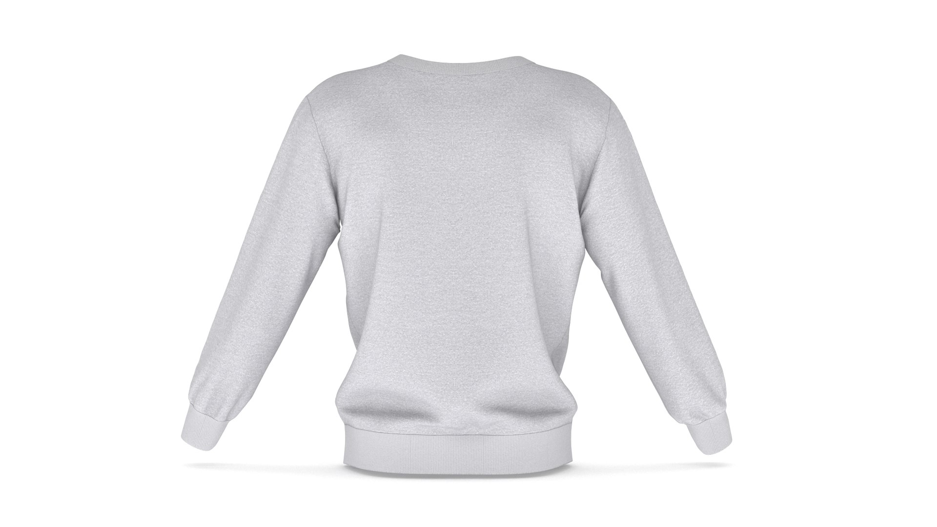 Sweatshirt For Men White 3D model - TurboSquid 2166364