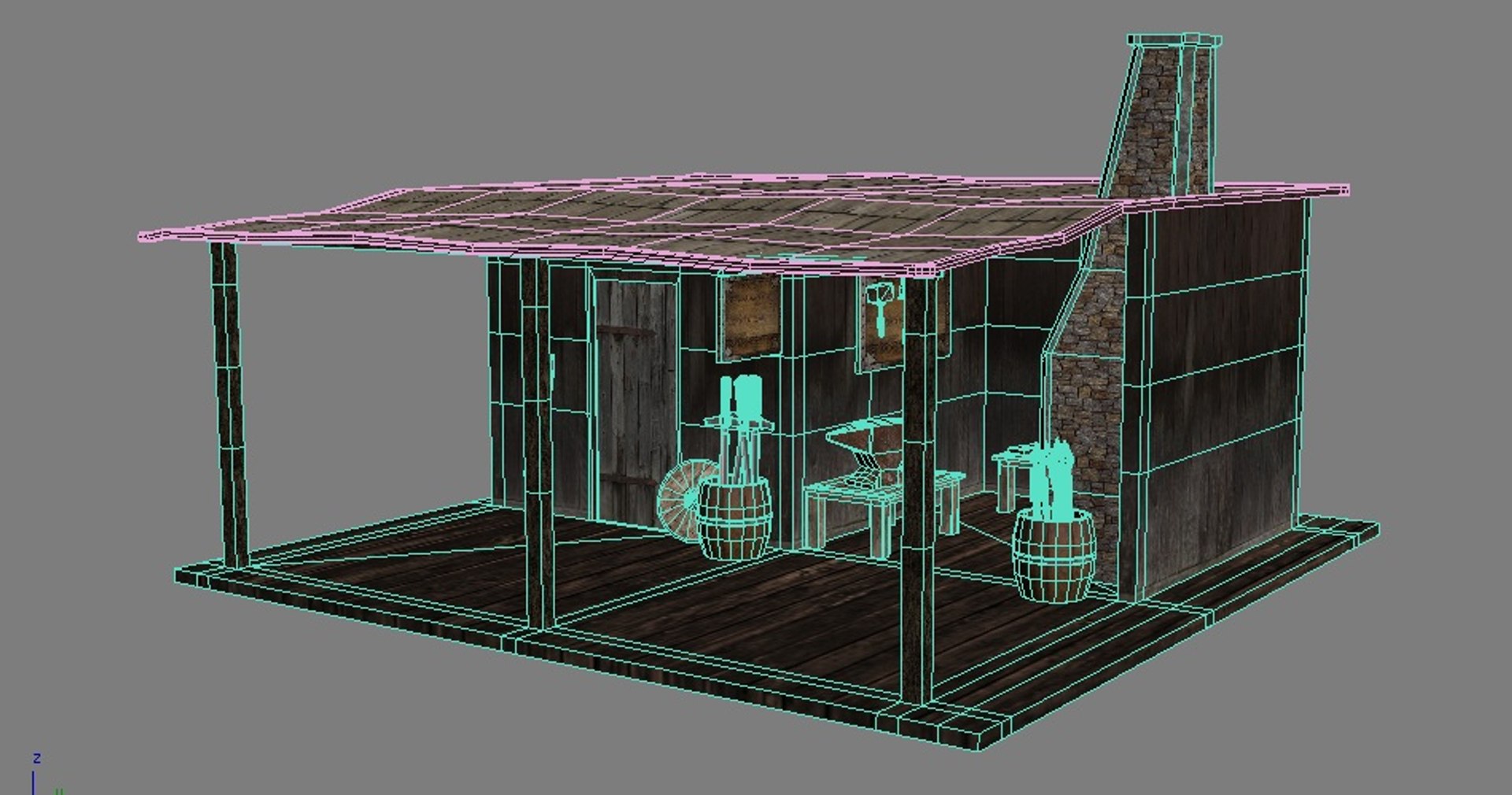 Blacksmithing Medieval 3d Model