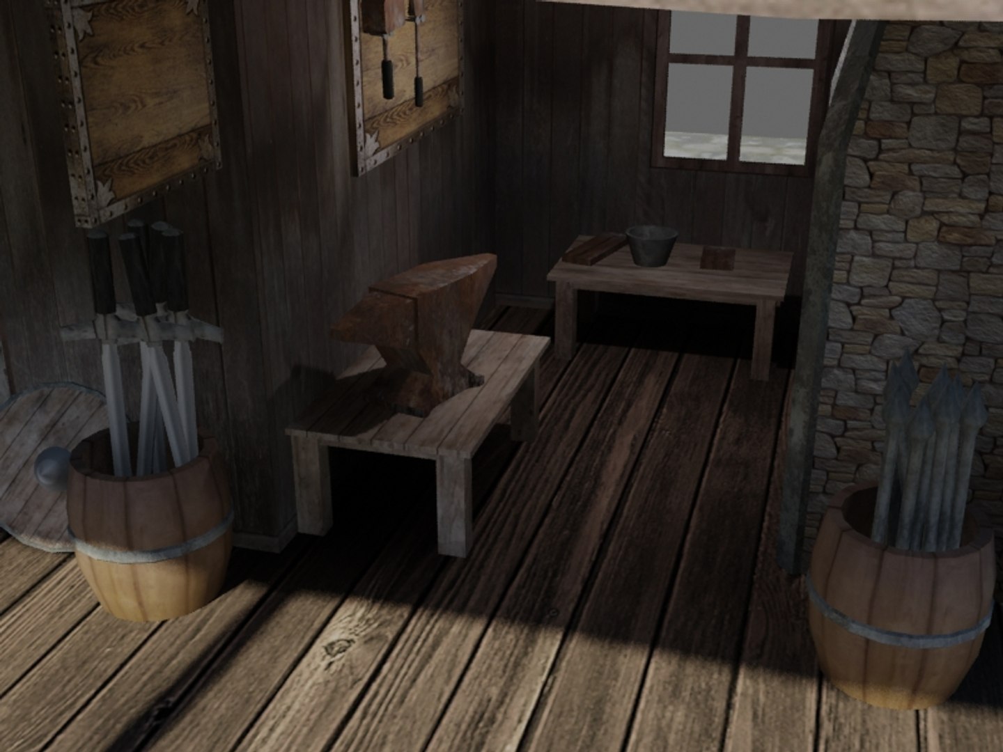 Blacksmithing Medieval 3d Model