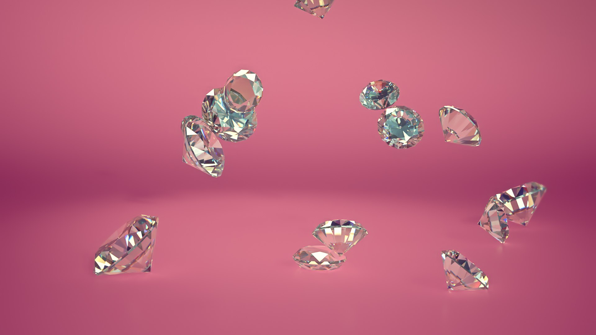 Diamonds Animated In Pink Studio 3D Model - TurboSquid 1925810