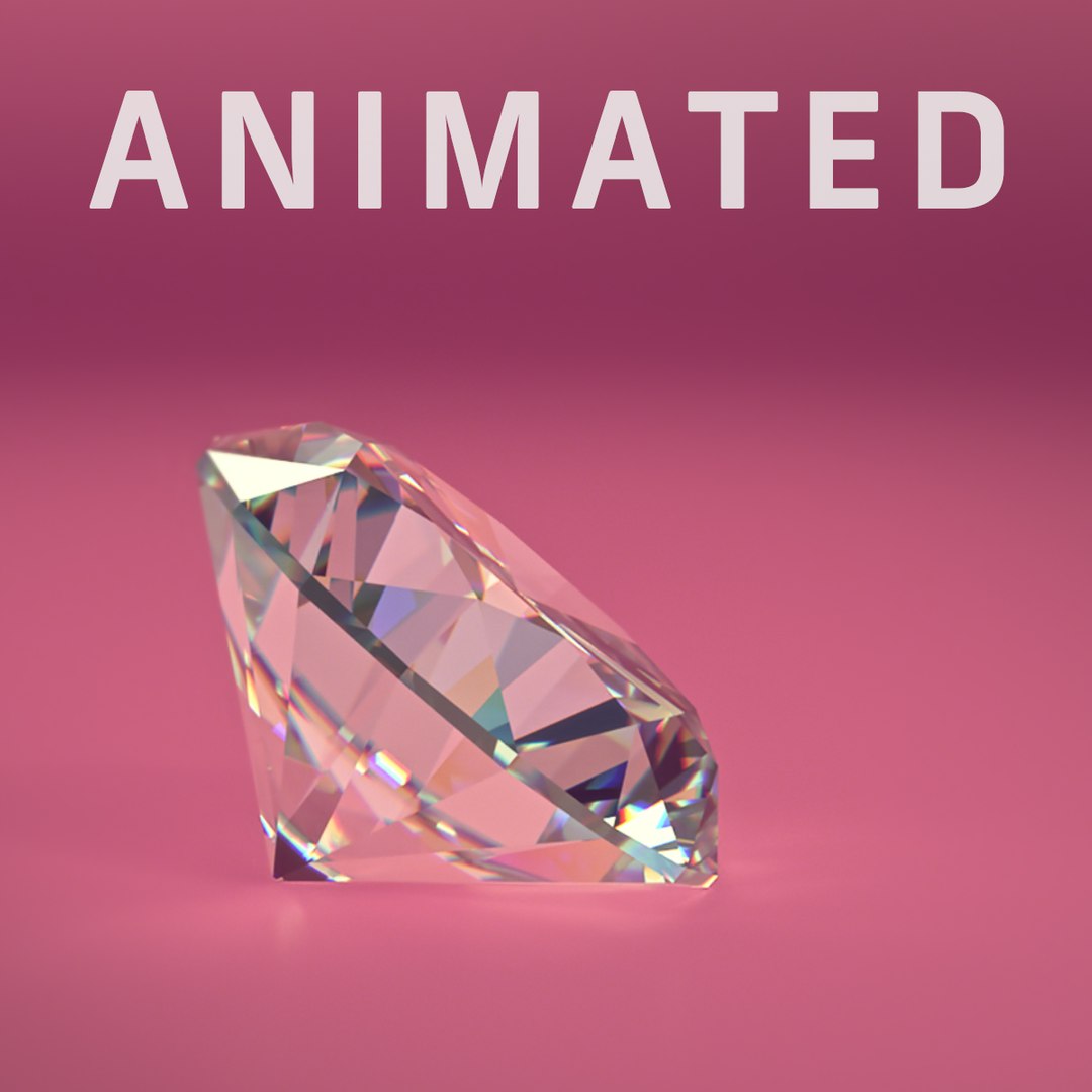 Diamonds Animated In Pink Studio 3D Model - TurboSquid 1925810