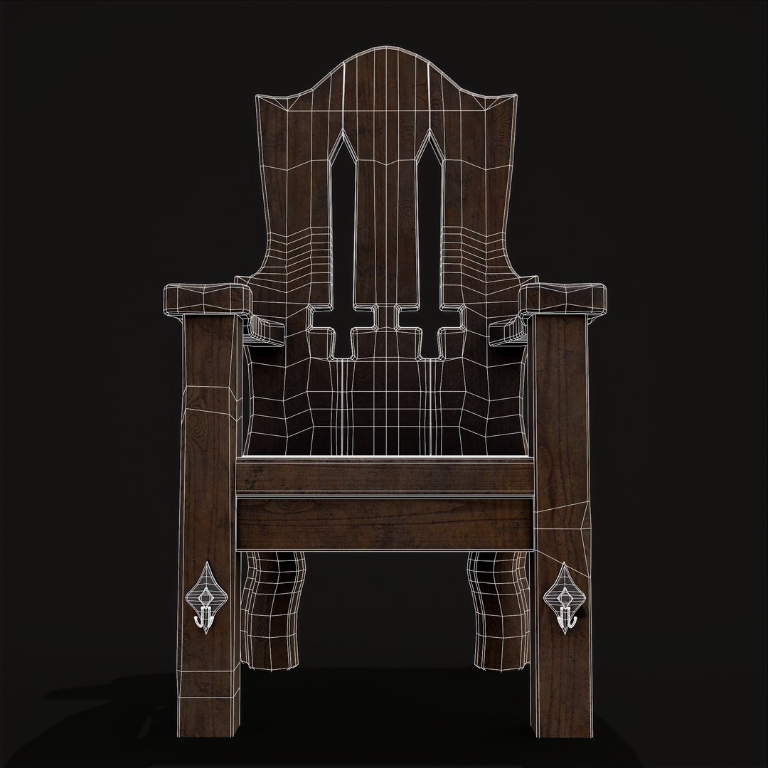 Medieval Rustic High Back Sword Chair 3D Model - TurboSquid 1937655