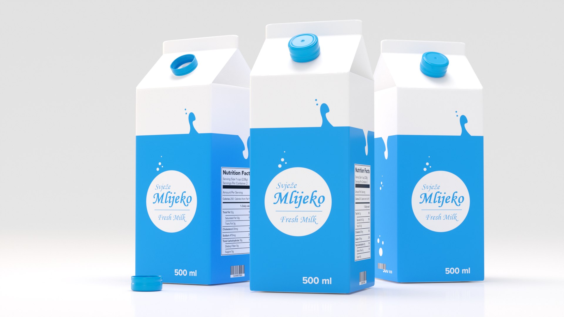 3D Milk Box - TurboSquid 1902983