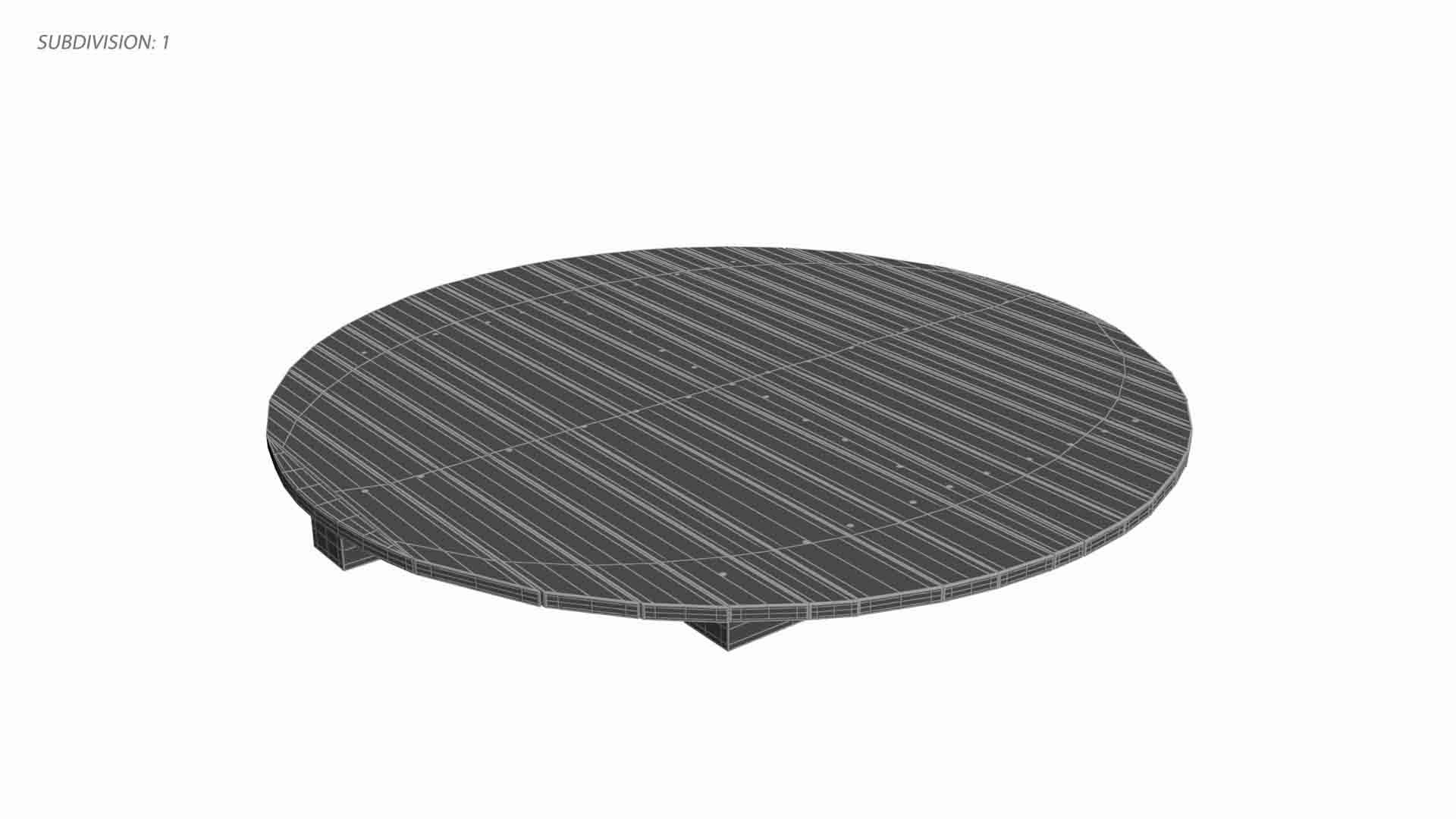 Rounded Wooden Platform Model - TurboSquid 1914550