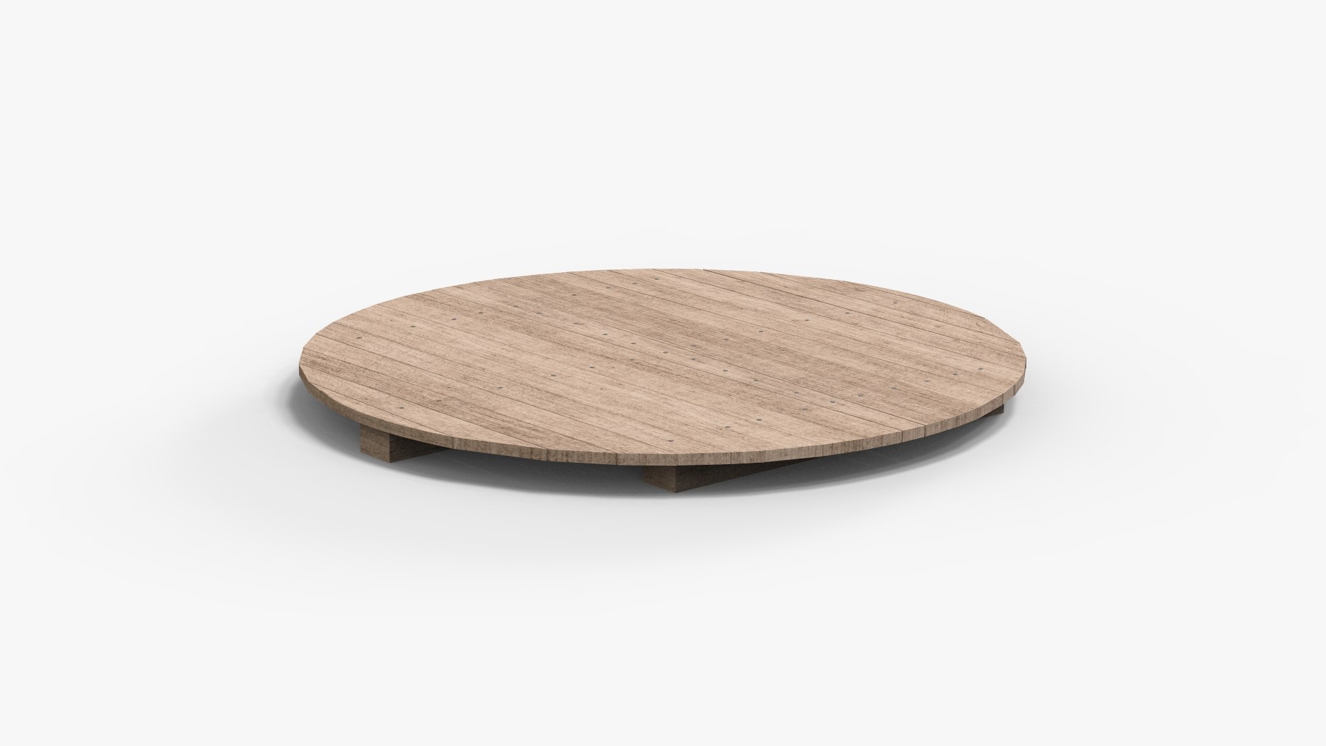 Rounded Wooden Platform Model - TurboSquid 1914550
