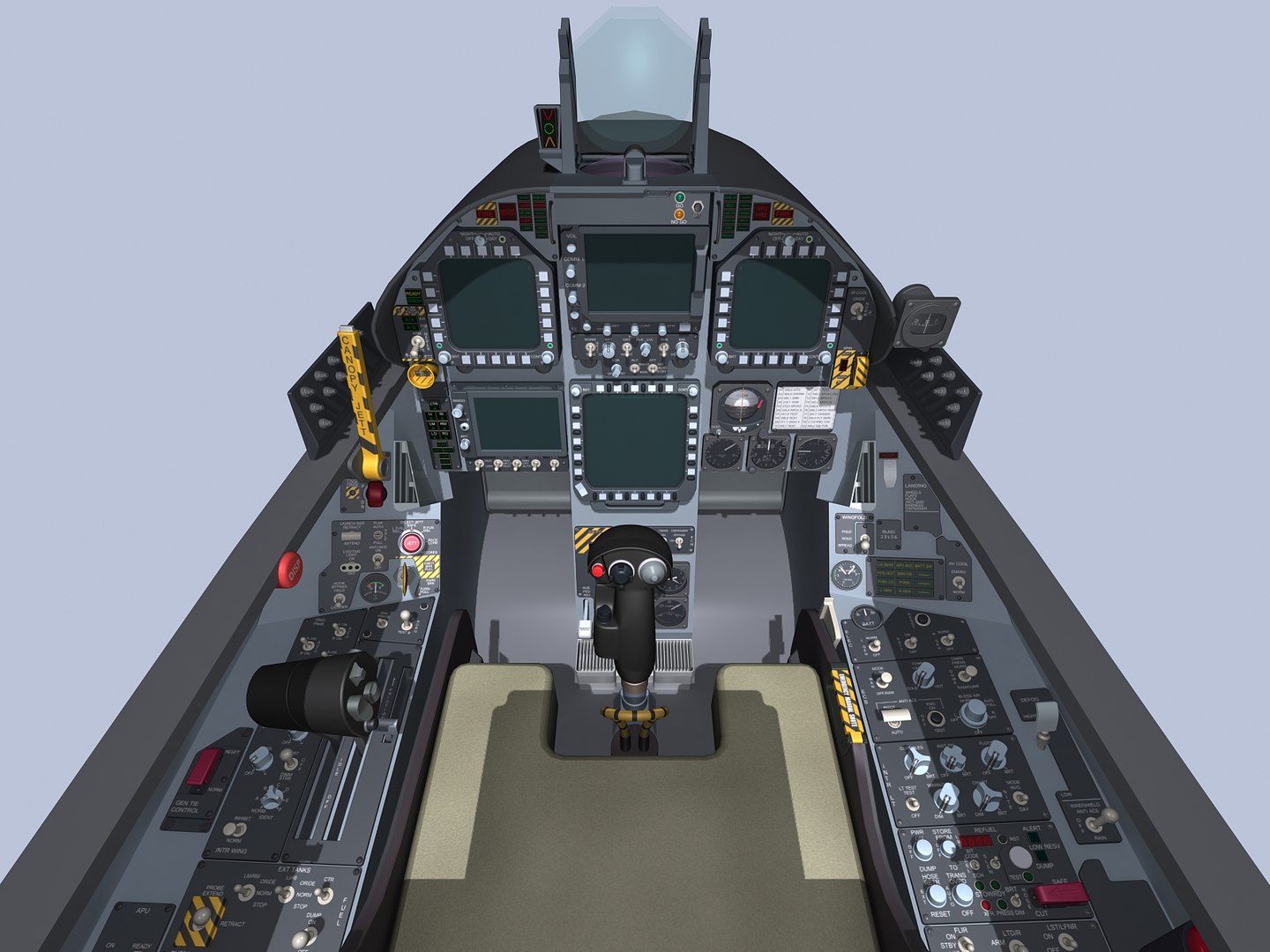 3d F A-18e Cockpit Model