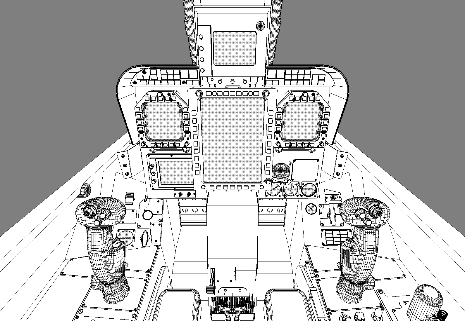 3d f a-18e cockpit model