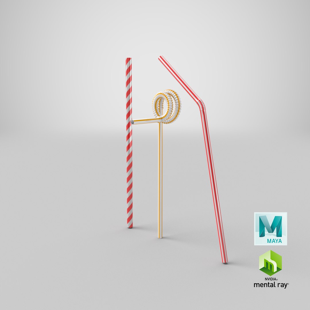 3D Bamboo Straw Model - TurboSquid 1949162
