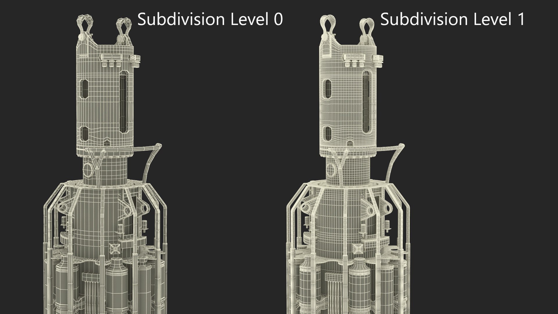 Marine Pile Driver And Subsea Pile 3D Model - TurboSquid 2330129