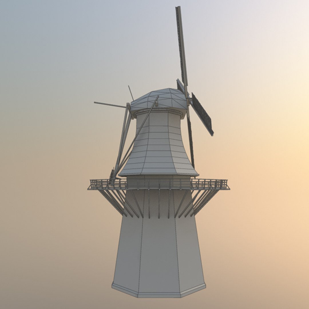 Dutch Windmill 3d Model